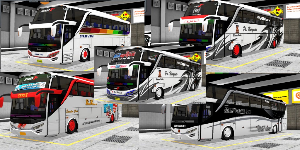 Livery Pack JB2+ SHD Ztom Edit RSM Bew Casis BUSSID - MASADI.ID
