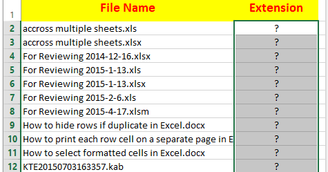 Extract File Extension from file names in Excel – [Quick Tip] - KING OF ...