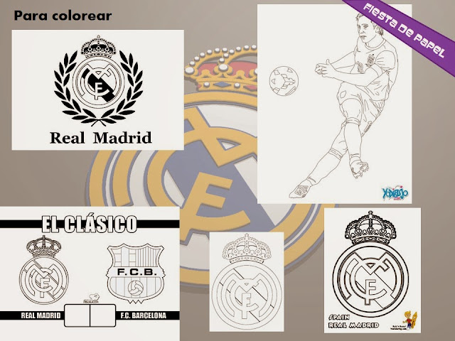 KI-110 Kit Imprimible y Editable Real Madrid | Fiesta de papel
