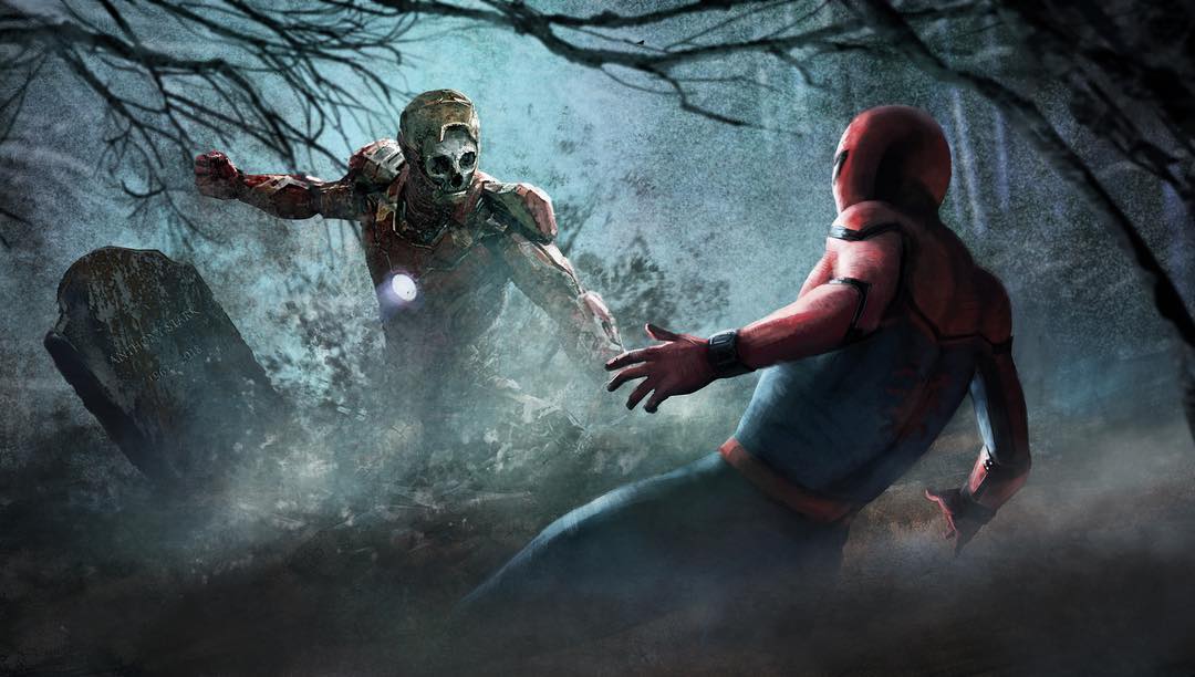 See Horrifying Zombie Iron Man in SPIDER-MAN: FAR FROM HOME Concept Art ...