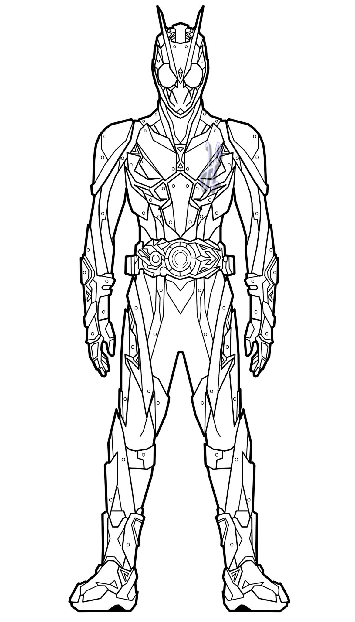 Sketsa Kamen Rider zero one ~ J-HOBY