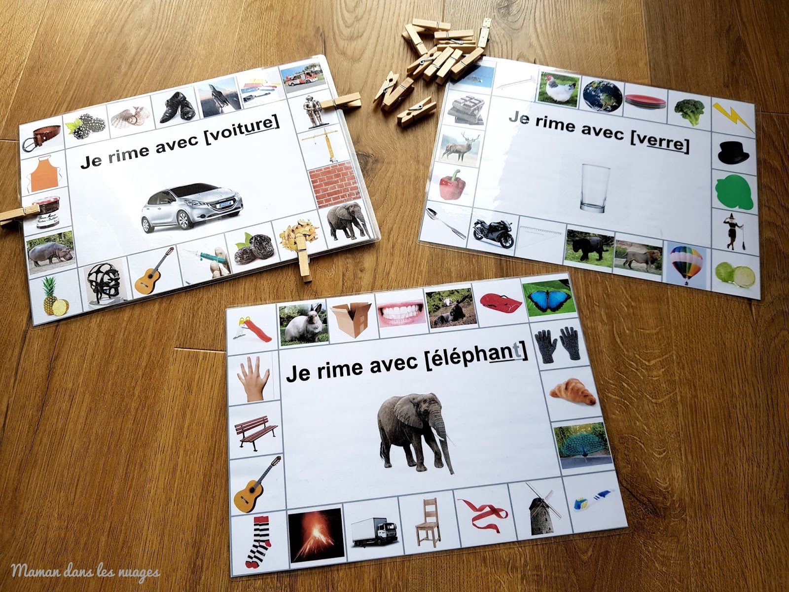 Maman dans les nuages: Phonologie : je rime avec... {document à ...