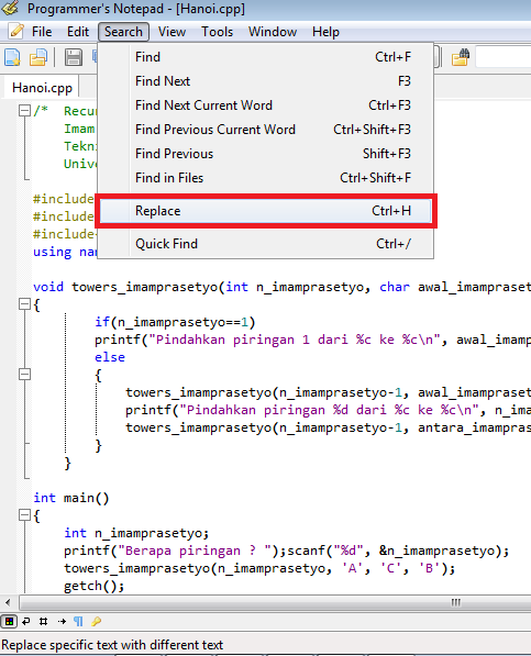 Mengenal IT: Replace Tulisan Pada Coding Secara Sekaligus