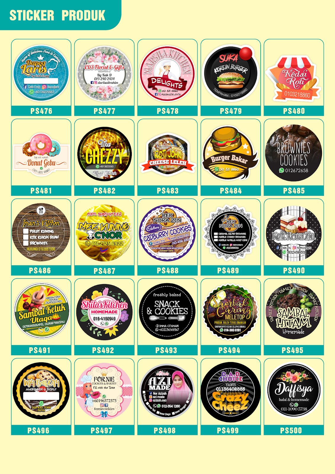 SYAZA CREATIVE: STICKER PRODUK