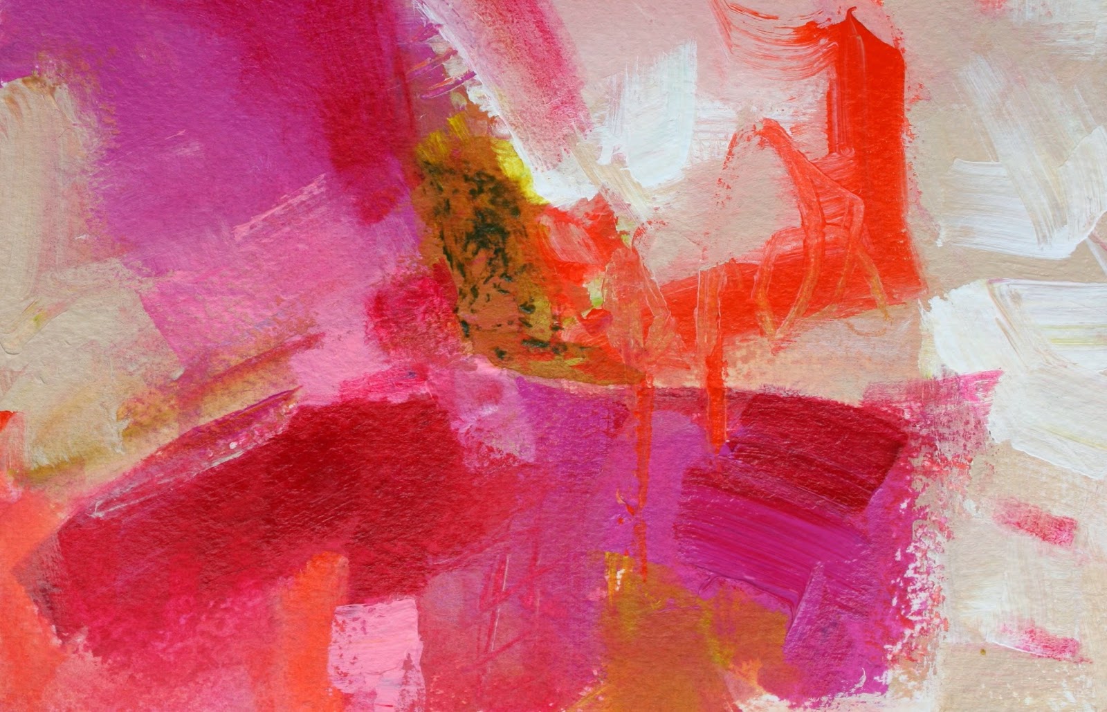 Daily Painters Abstract Gallery: Mini Abstract Pink Painting by ...
