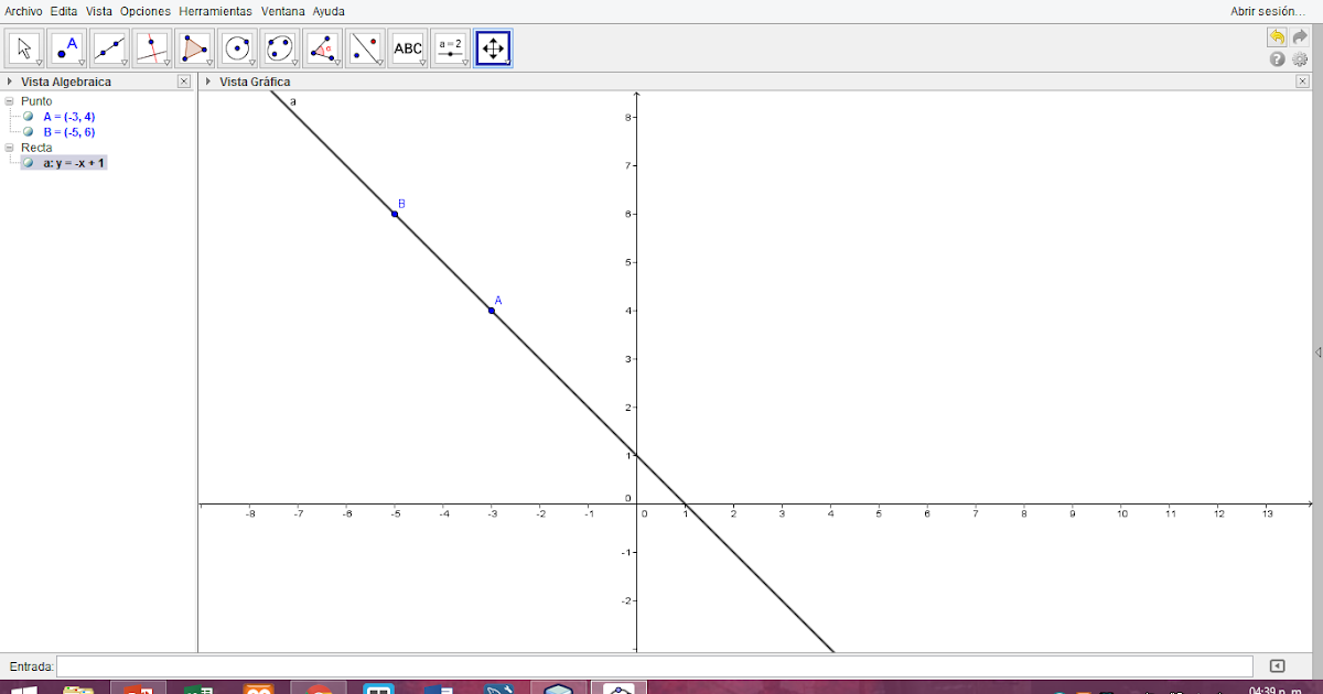 Graficación: Ejemplo de Graficación - Geogebra