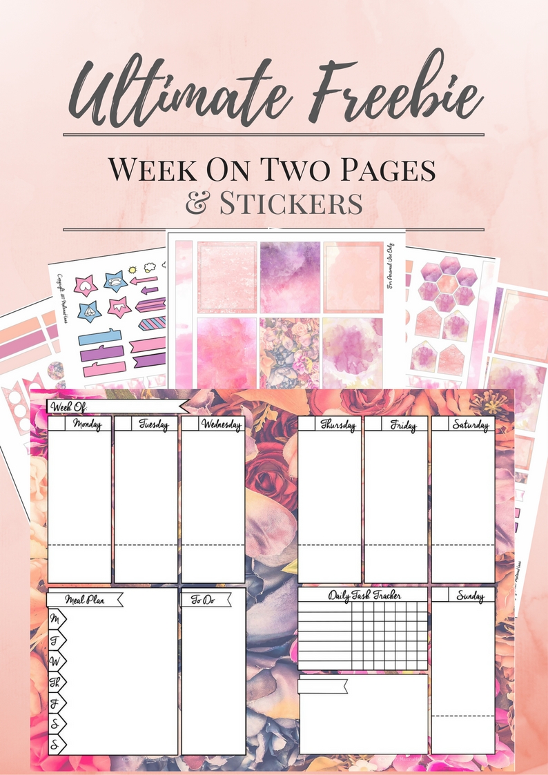 Malena Haas: ULTIMATE FREEBIE Friday Floral Double-Sided Weekly Inserts ...