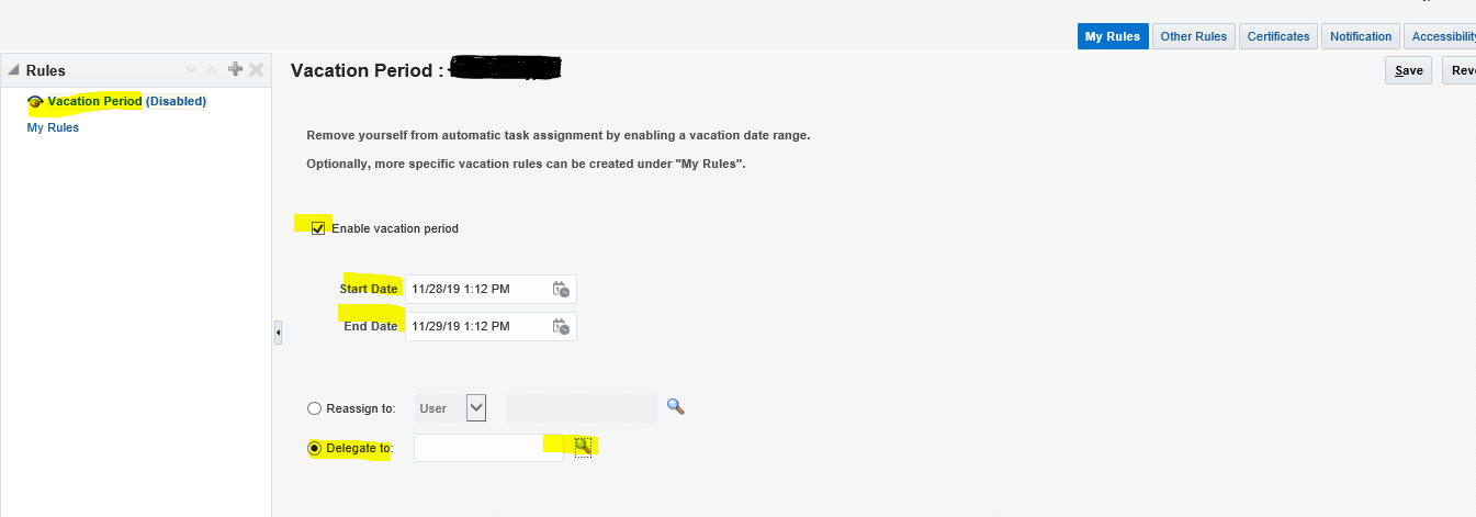 Oracle Application's Blog: How to create vacation rules in Oracle cloud : Vacation rules setup ...
