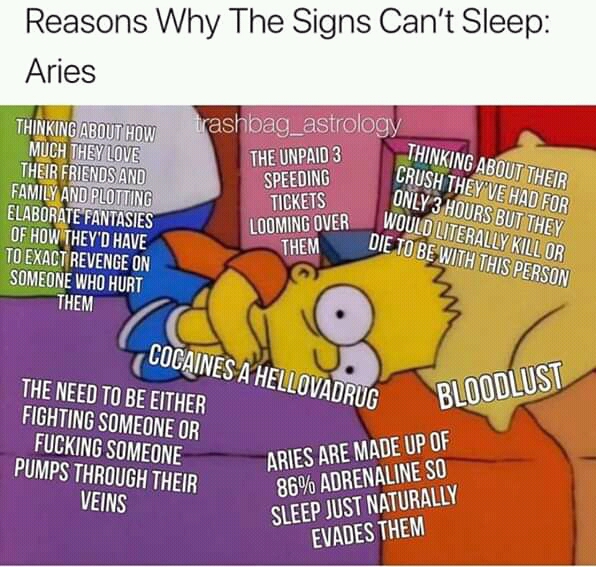 What's Keeping you awake at night base on your ZODIAC