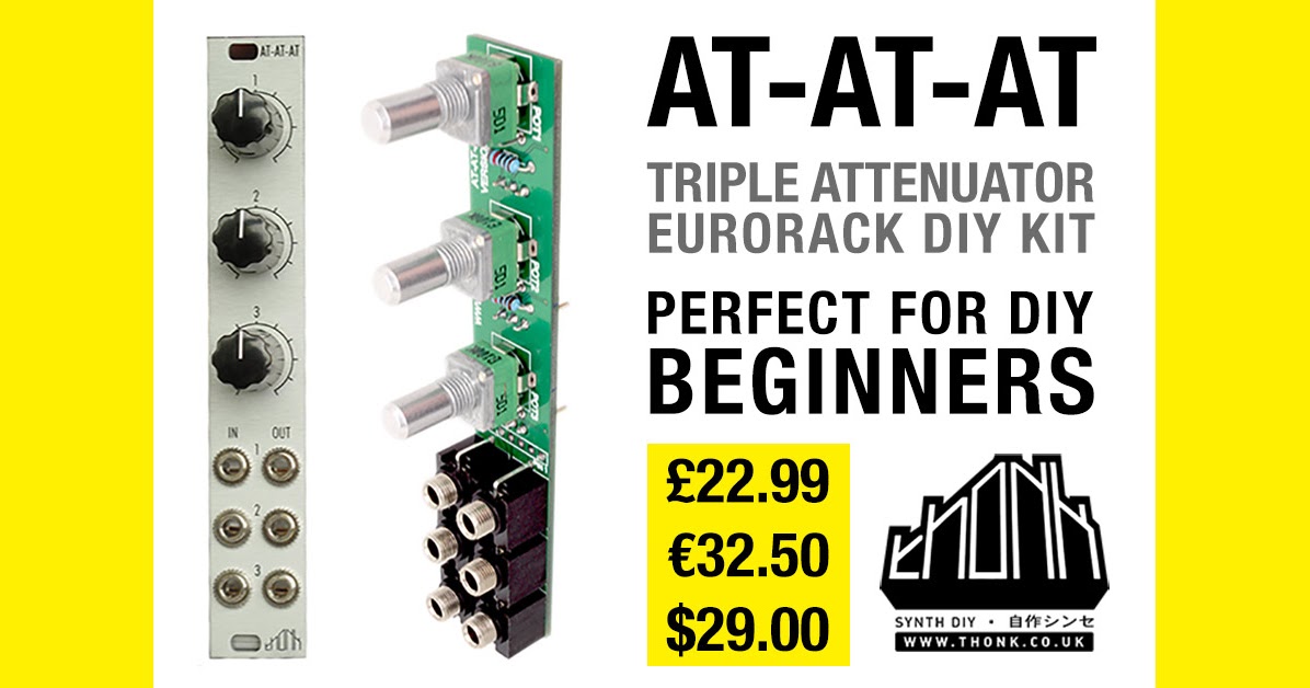 MATRIXSYNTH: AT-AT-AT – Triple Attenuator Eurorack Kit From Thonk for ...
