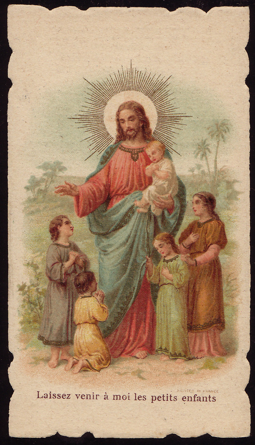 Holy Cards for Children: Jesus Blessing Children