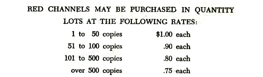 VINTAGE THEATRE CATALOGS: "RED CHANNELS" (1950) COMPLETE