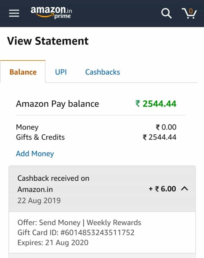 Amazon Offer Weekly Rewards – Send Rs 250 & Get Cashback Up to Rs 1000 ...