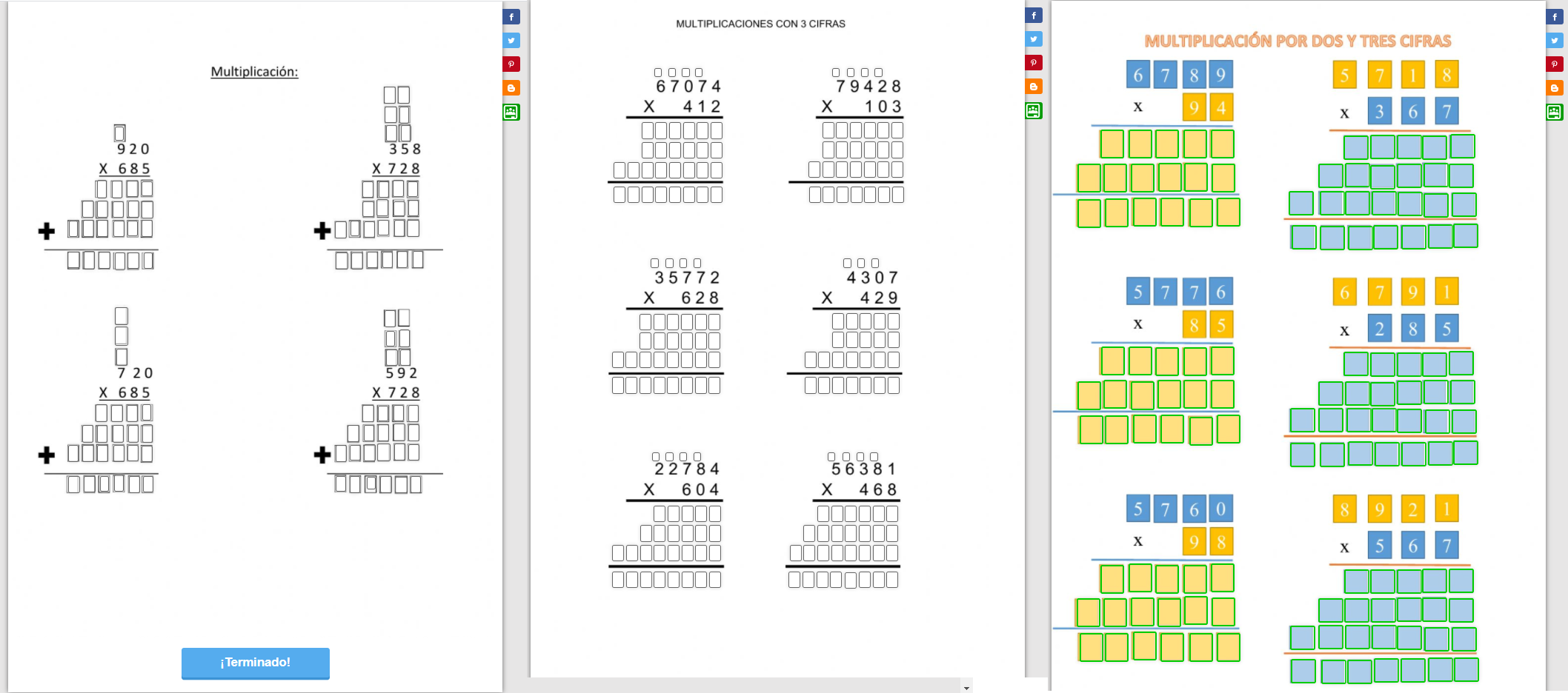 Profesora Mónica Alexandra Díaz Pérez: Multiplicación por tres cifra
