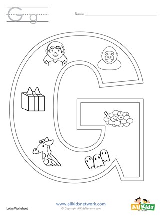 Letter G Coloring Page ~ Coloring Pages