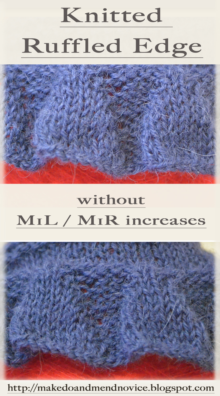 Knitting Novice: The Simple Ruffled Edge - Without M1L / M1R Increases
