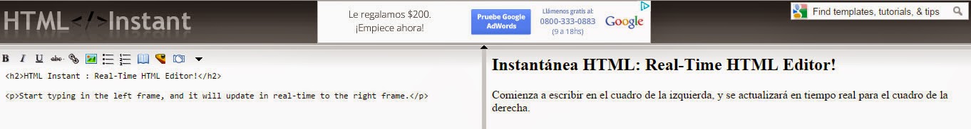 El blog del Editor Web: HERRAMIENTA EDITOR HTML (ONLINE) PROBAR CODIGOS ...