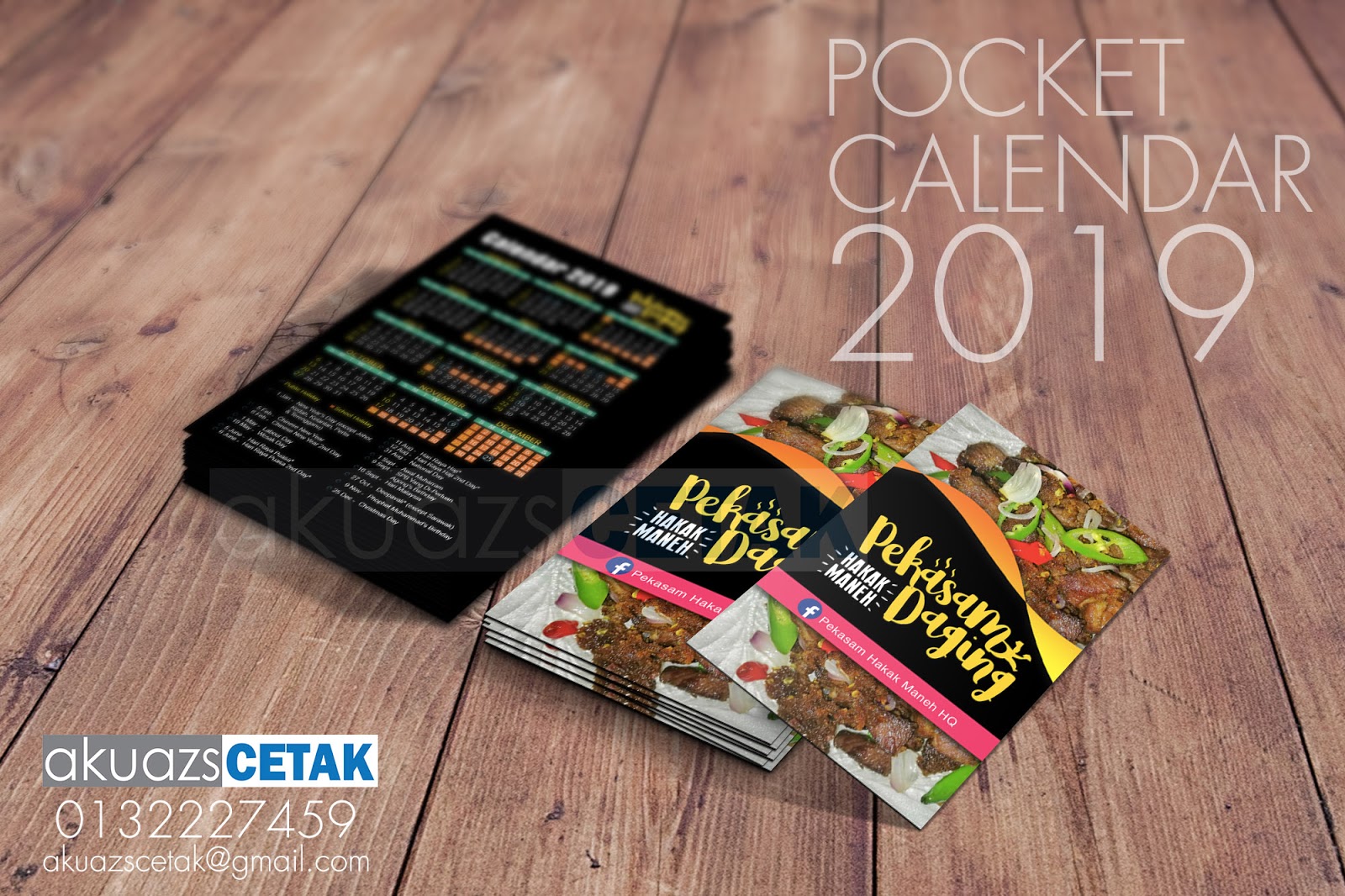 AKUAZS CETAK: POCKET CALENDAR DESIGN