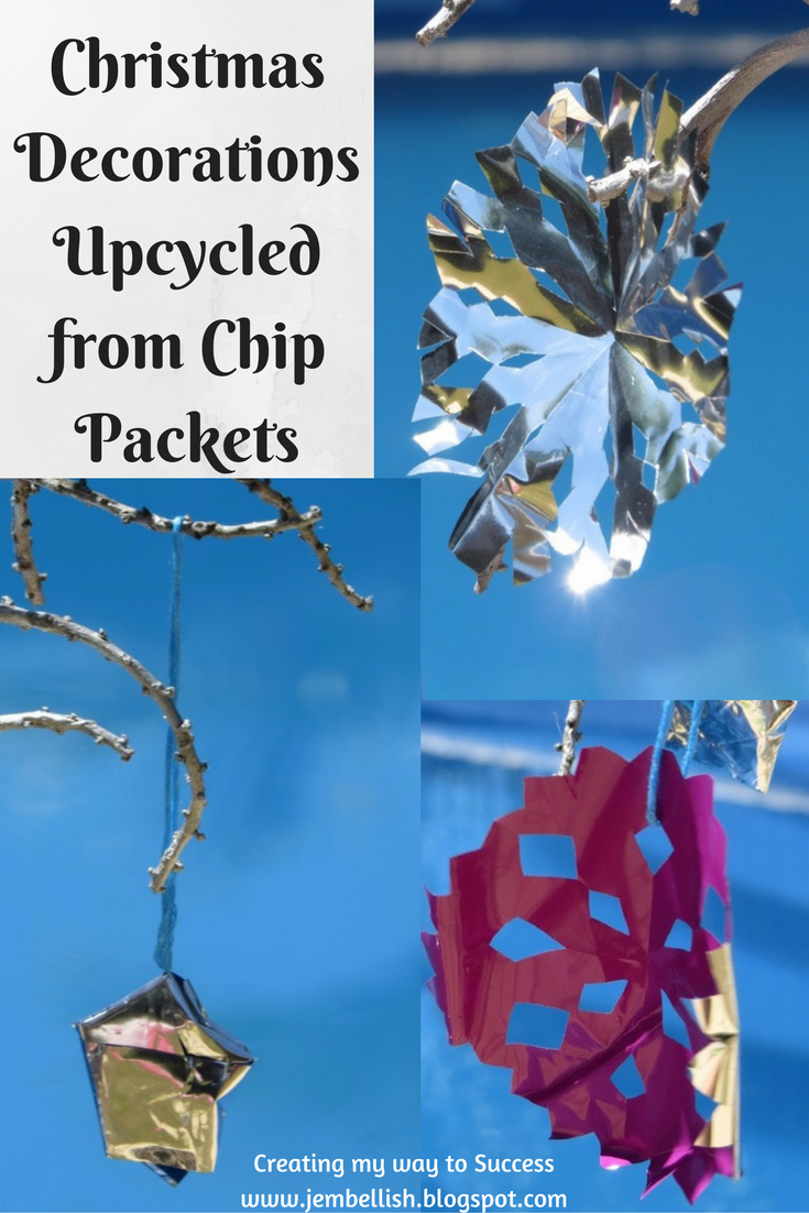 Creating my way to Success: Christmas decorations from chip packets
