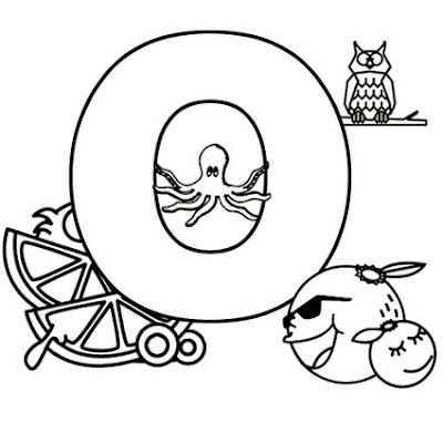 Dibujos para colorear: Abecedario para colorear - Letra O