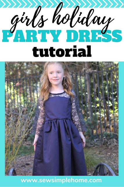 Festive Girls Dress Sewing Pattern with Lace | Sew Simple Home