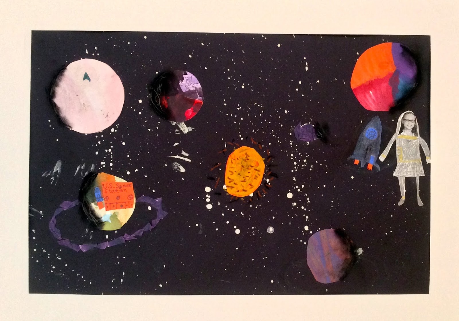 Ms. Curry's Art Room : Grade 2 Space Collage