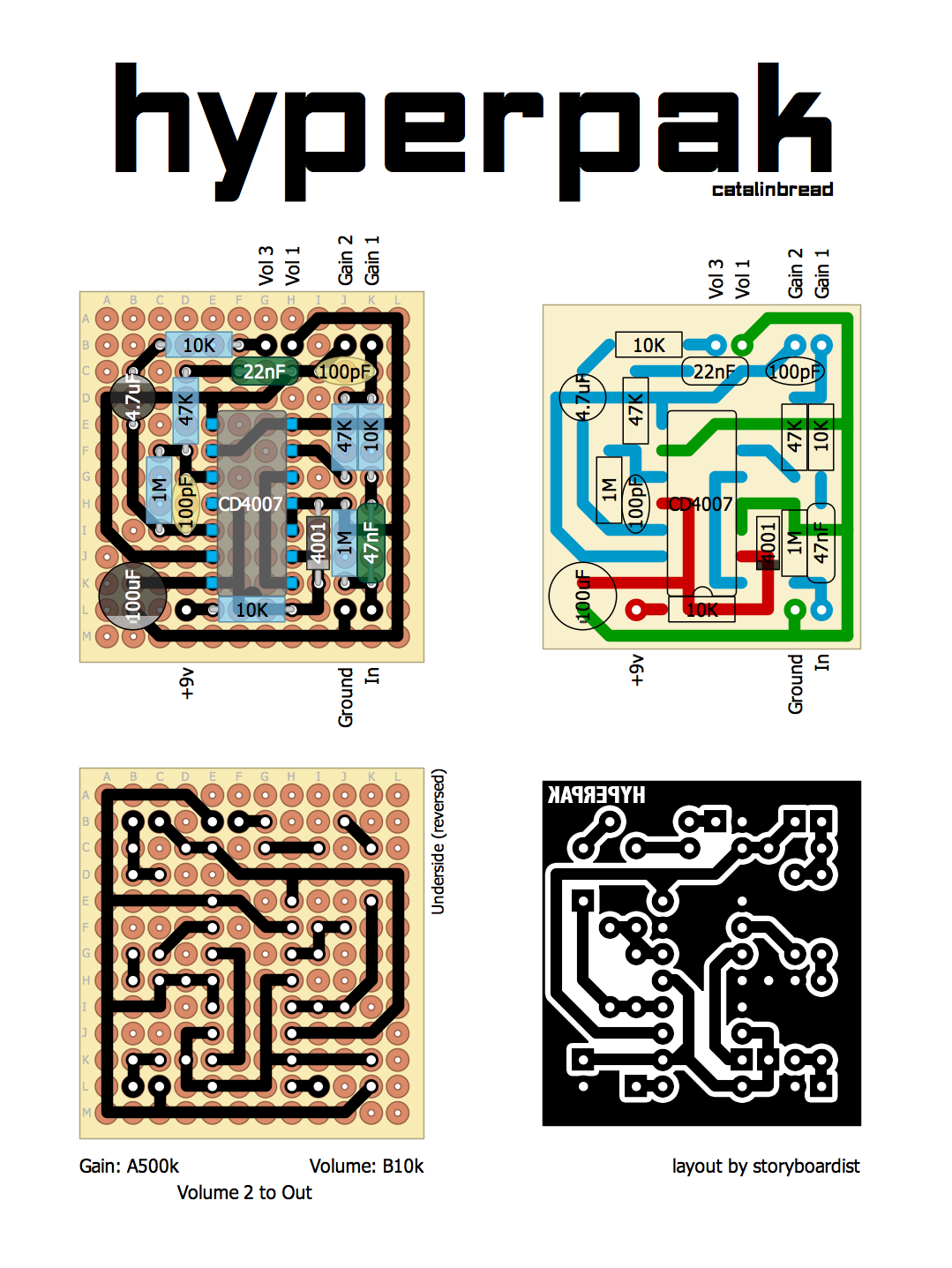 Perf and PCB Effects Layouts: Catalinbread Hyperpak