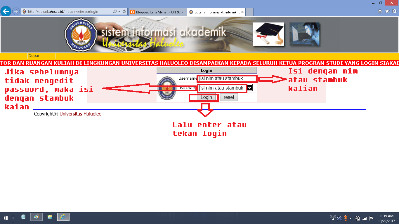 FileJelajah: Cara Cek/Login di SIAKAD Uho - Simple Lewat Laptop Dan Hp