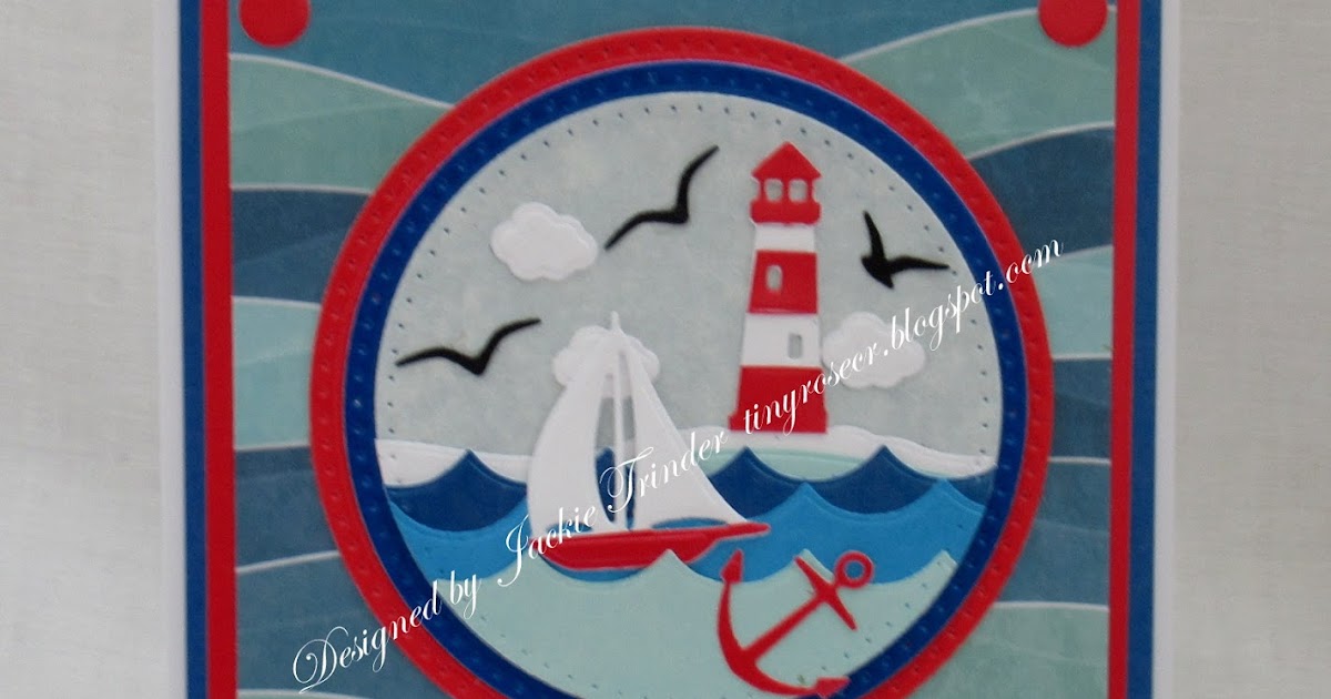 Tinyrose's Craft Room: Nautical themed Card - Red White and Blue