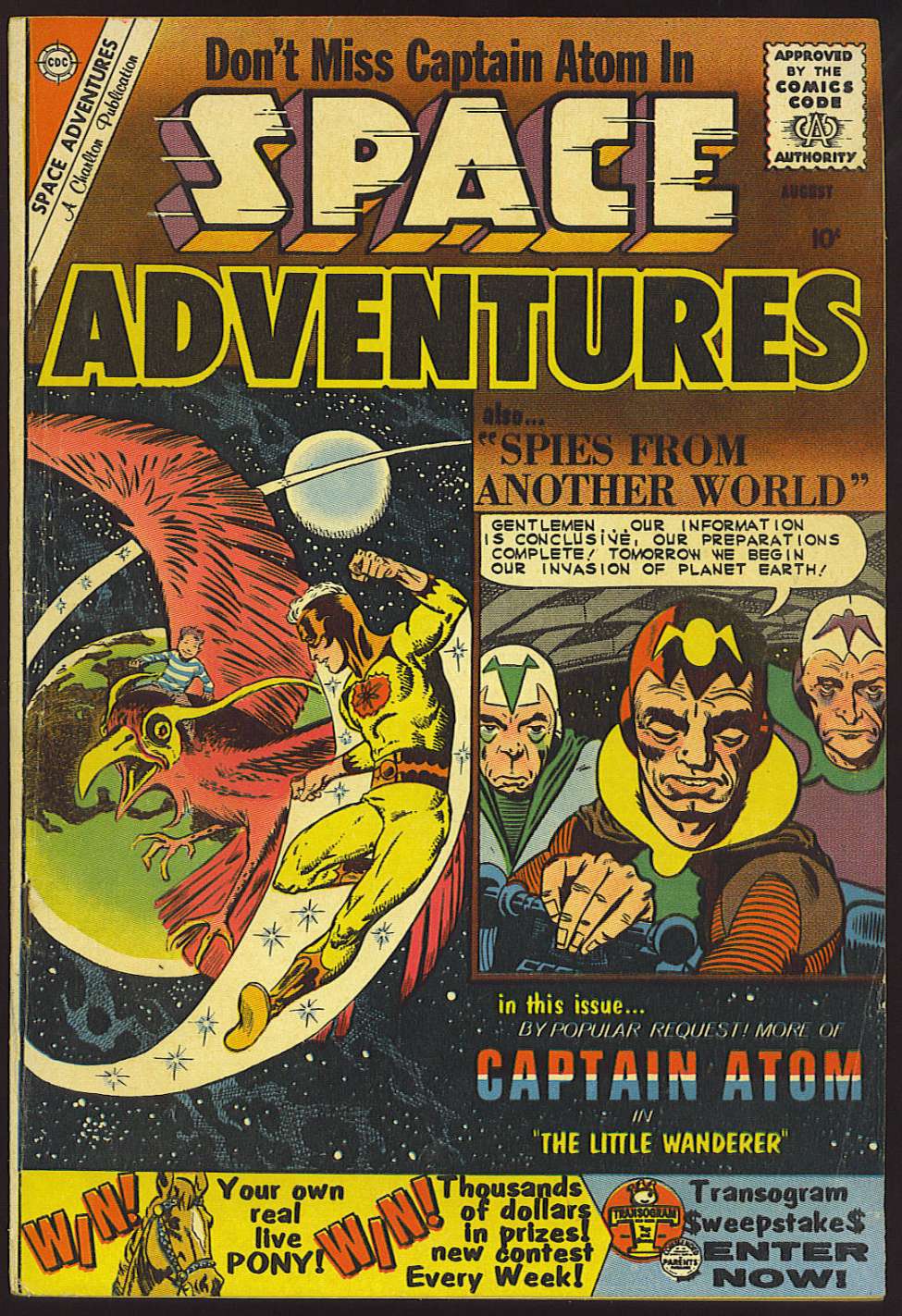 BEACH BUM COMICS : DON'T MISS CAPTAIN ATOM IN SPACE ADVENTURES