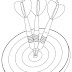 Kids Page: Dart Board Game Coloing Download Coloring Pages