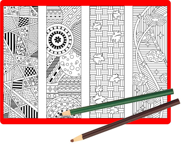 RicLDP Artworks: Eight Coloring Bookmark Templates