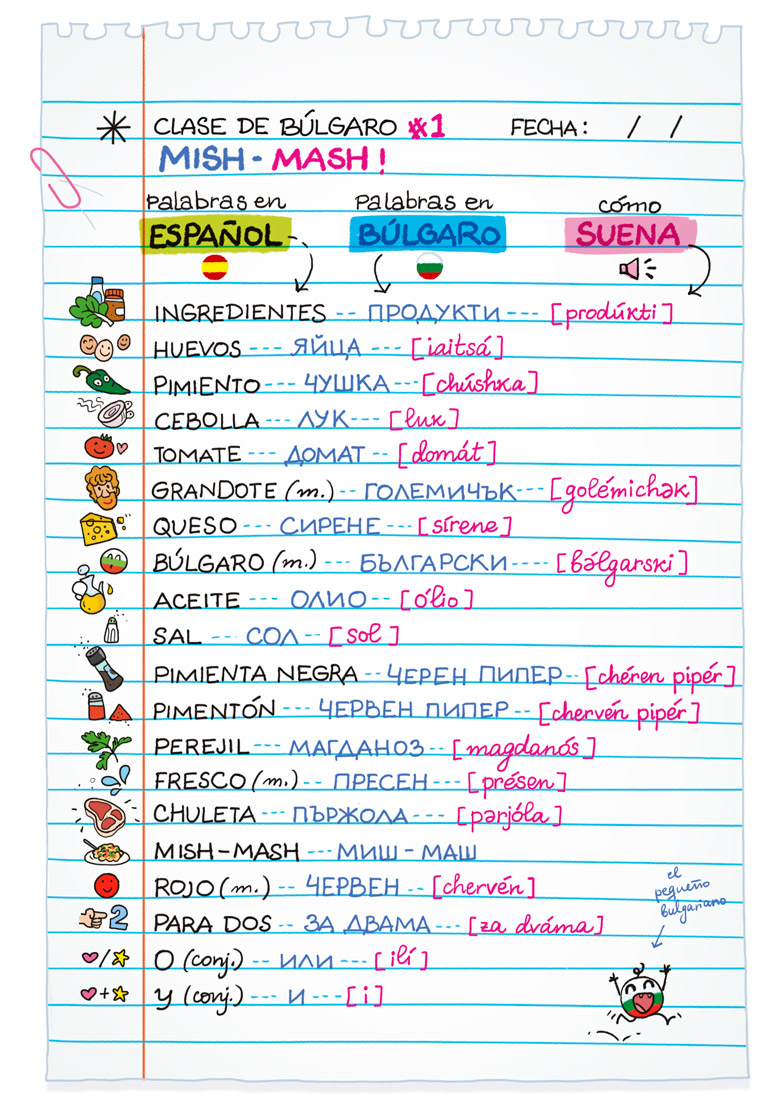 Cartoon Cooking: Sobremesa del mish-mash con clase de búlgaro