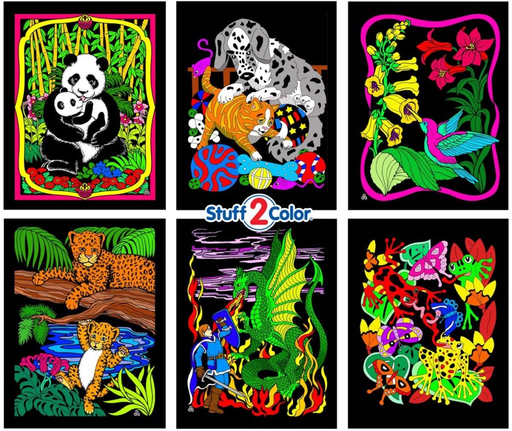 Black Felt Coloring Posters | Coloring Pages