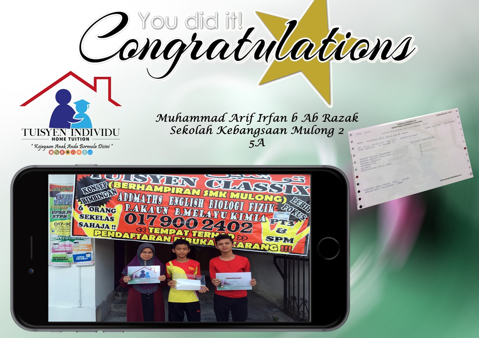 Tuisyen Individu Home Tuition #1 Kelantan: KEJAYAAN PELAJAR TUISYEN ... Tuisyen Individu Home Tuition #1 Kelantan: KEJAYAAN PELAJAR TUISYEN ...