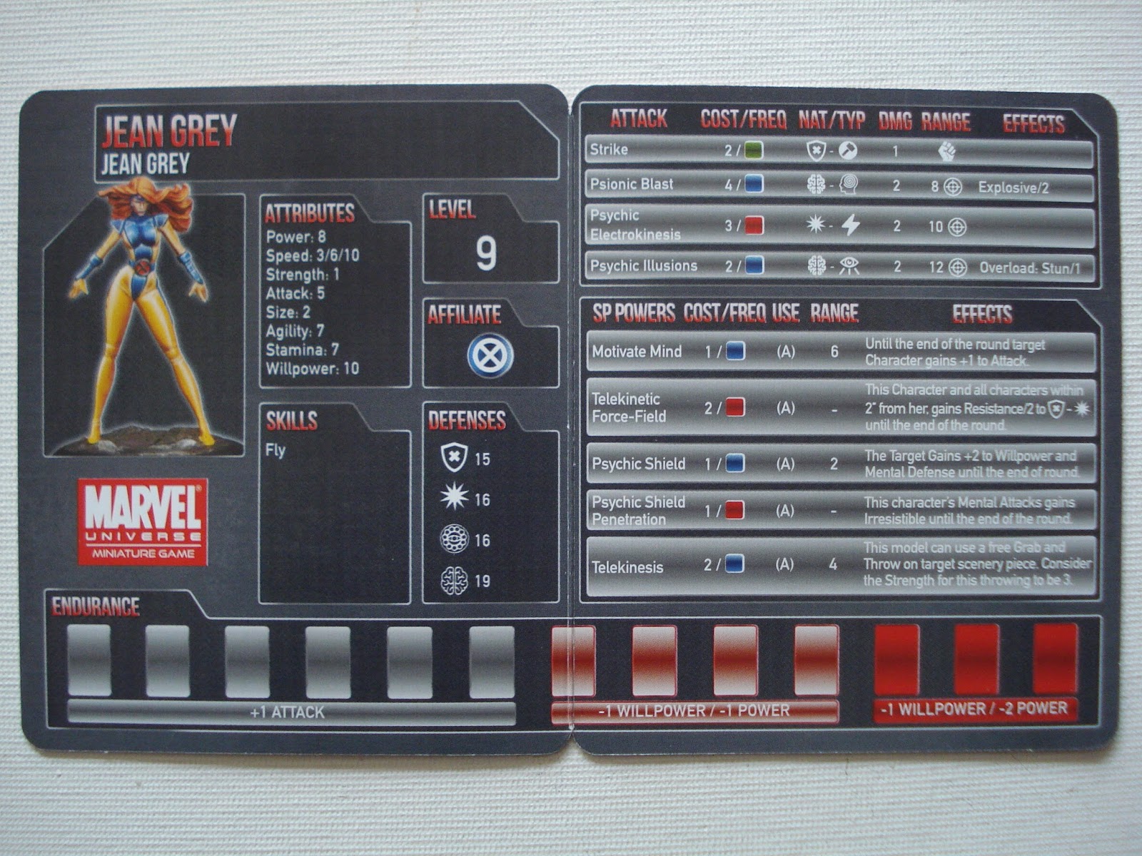 GMorts Chaotica: Marvel Universe Miniatures Game - Jean Grey