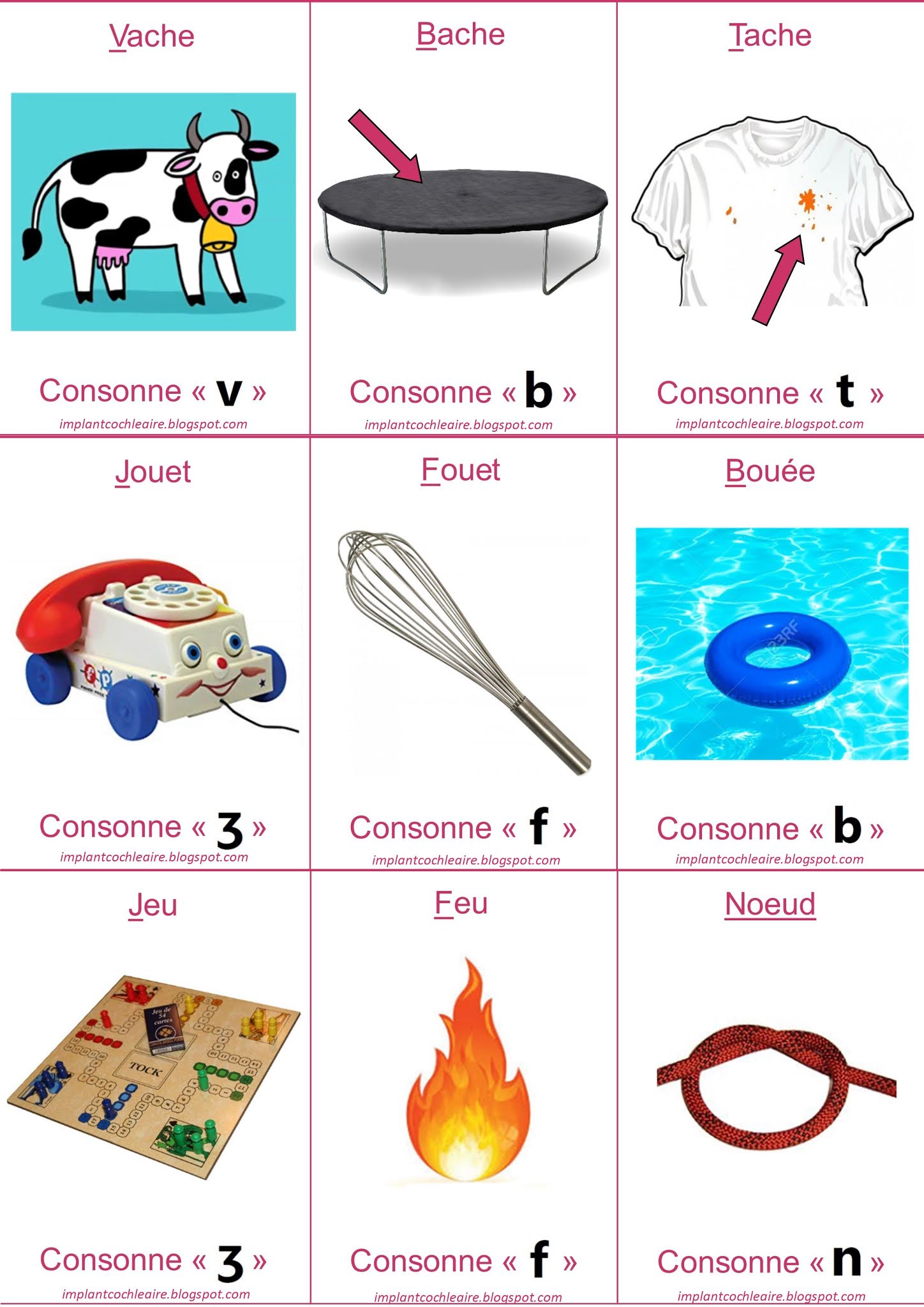 Exercice de discrimination auditive pour enfant sourd