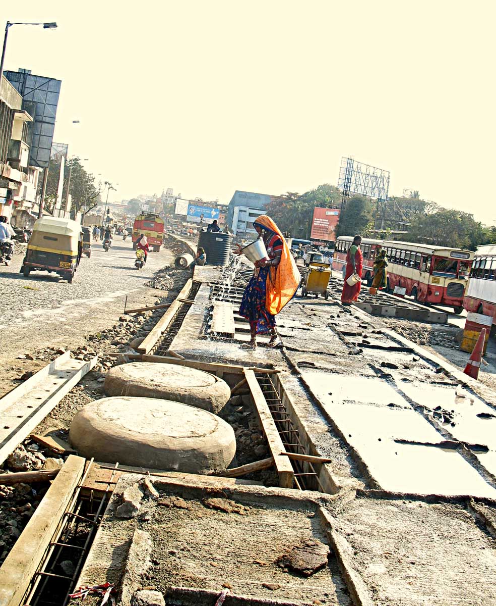 Stock Pictures: Road Construction in India