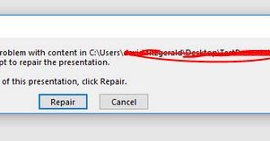 Tips Memperbaiki Error PowerPoint found a problem with content in di ...