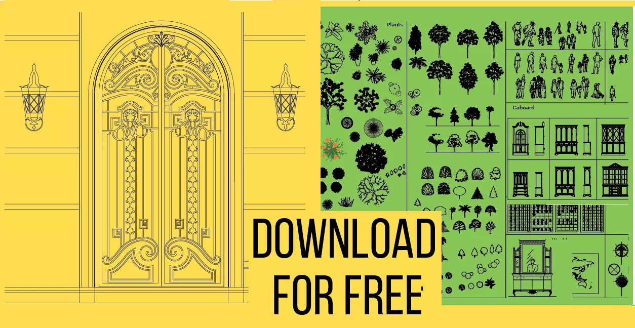 Get a free set of best blocks AutoCAD and finished models - FantasticEng