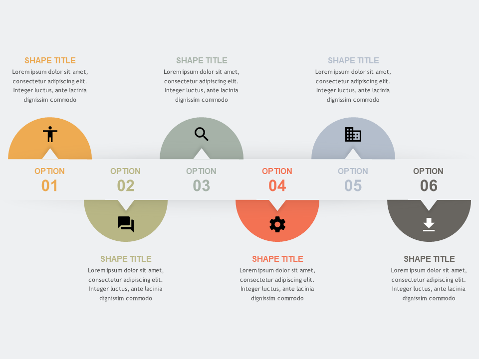 Horizontal Step Wave PowerPoint Templates - PowerPoint Free