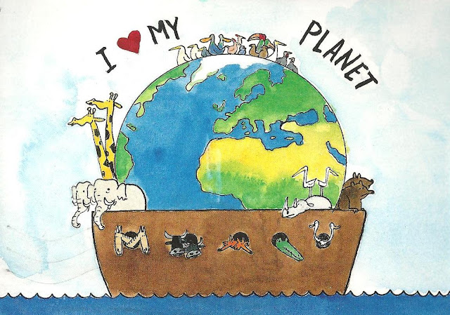 My collection of postcards: I love my planet!