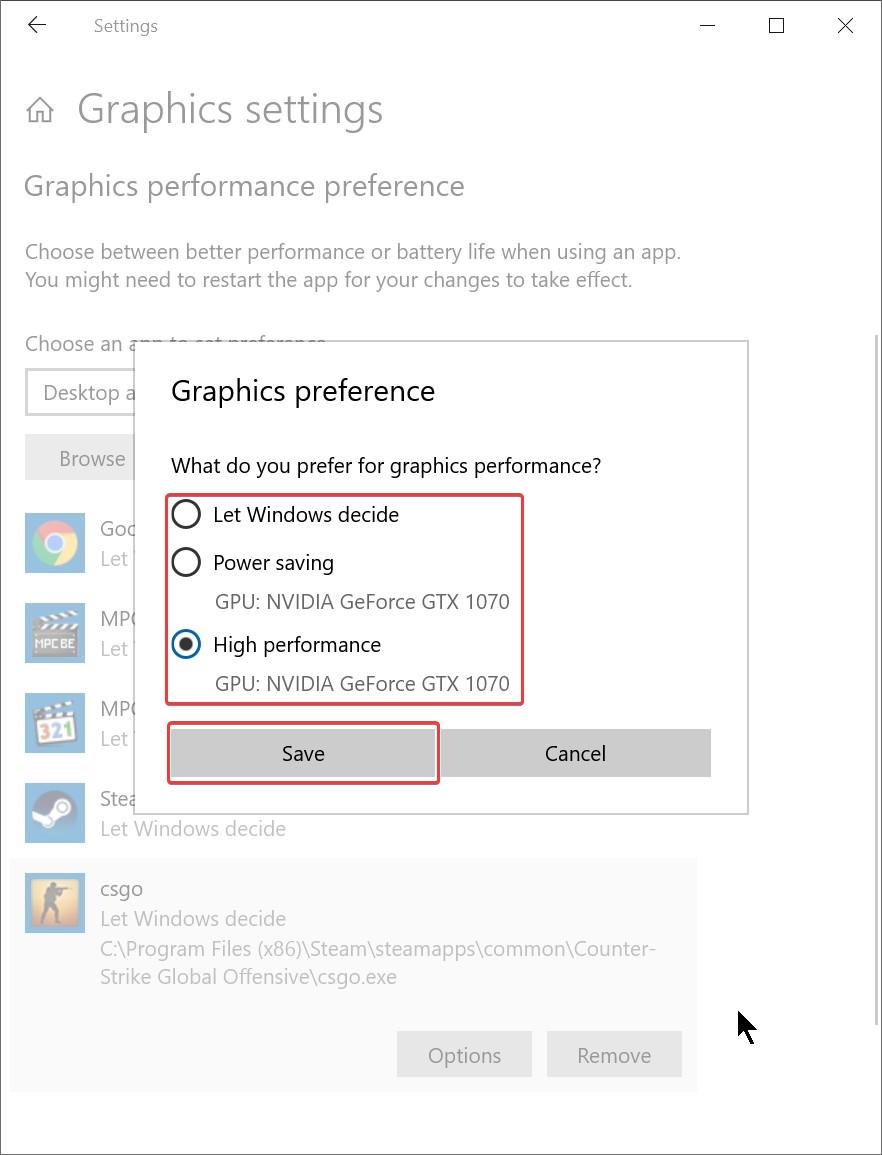 Windows 10 Settings for stability and performance