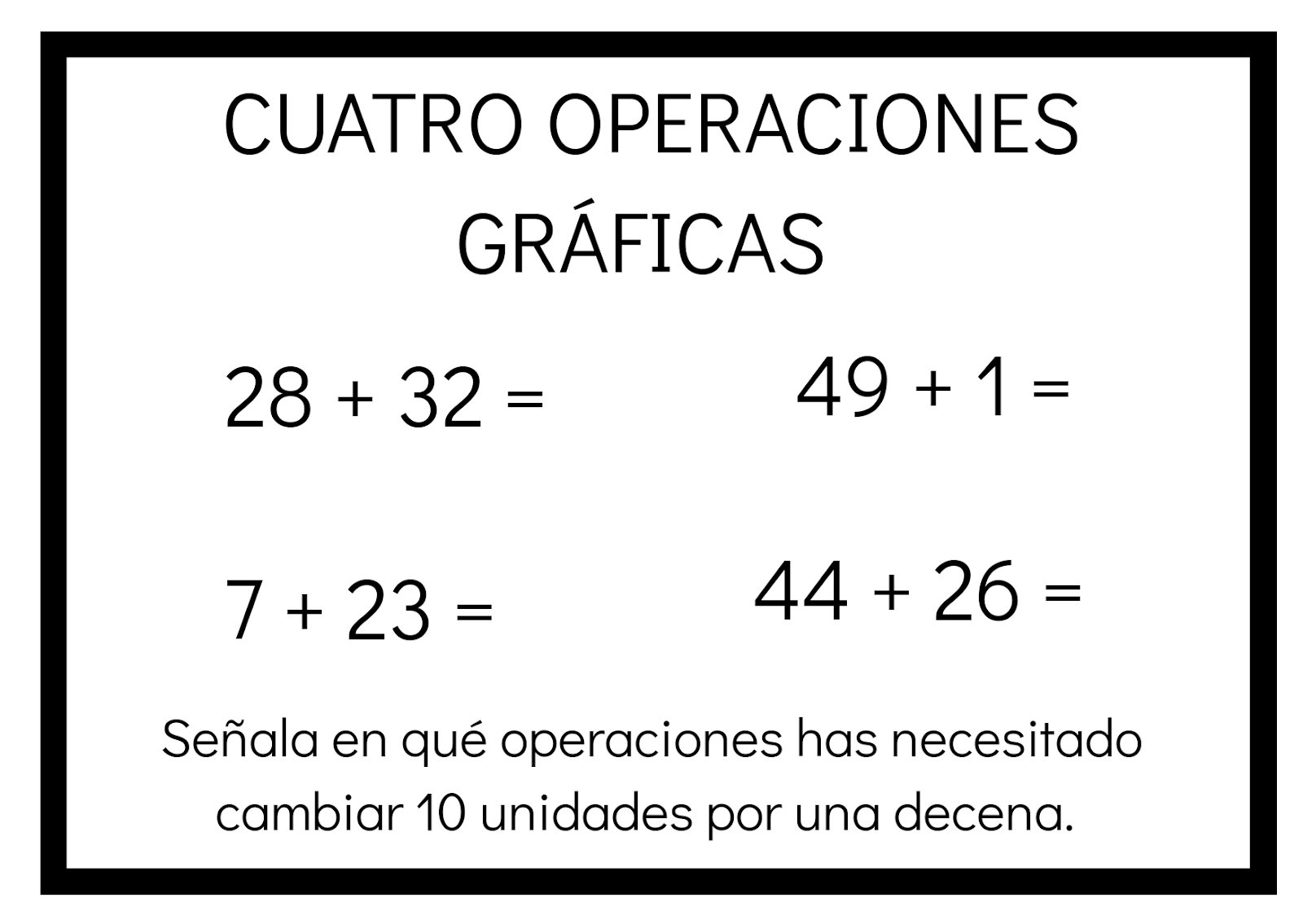 Un poco de todo para la clase: 4 operaciones