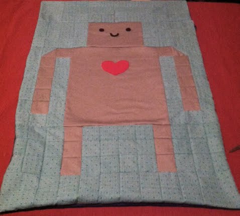 dots for eyes: Robot Quilt