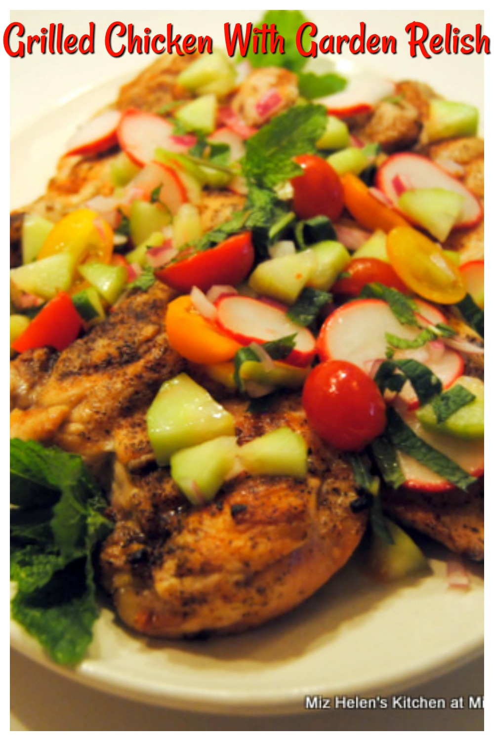 Grilled Chicken With Garden Relish