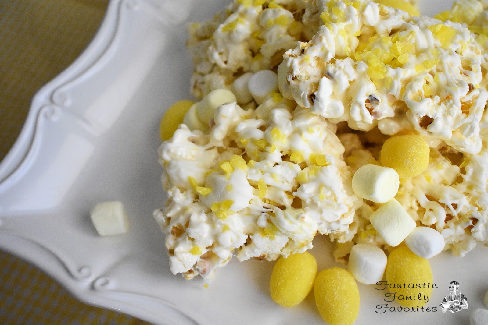 Fantastic Family Favorites: Lemon Marshmallow Popcorn Bars