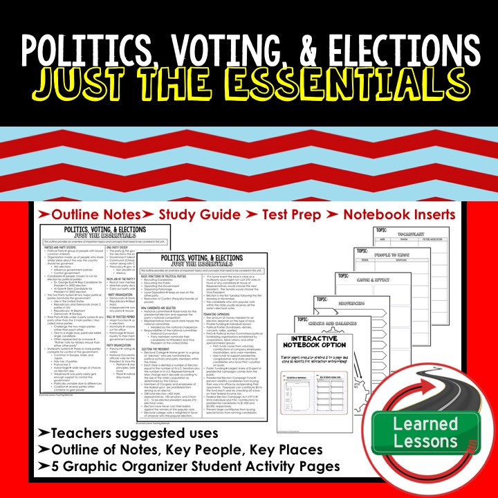 Civics and Government Outline Notes JUST THE ESSENTIALS Unit Review ...