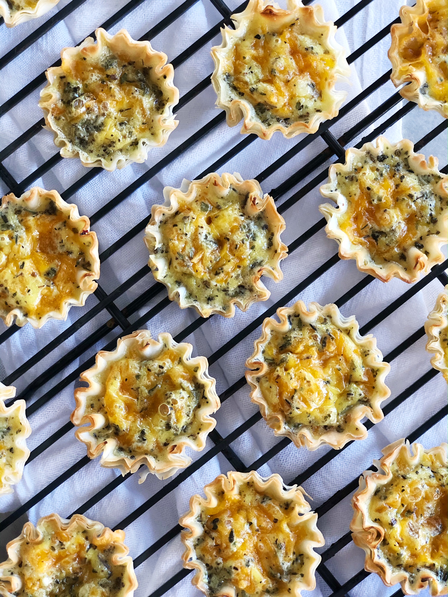 Phyllo Shell Mini Quiche Bites