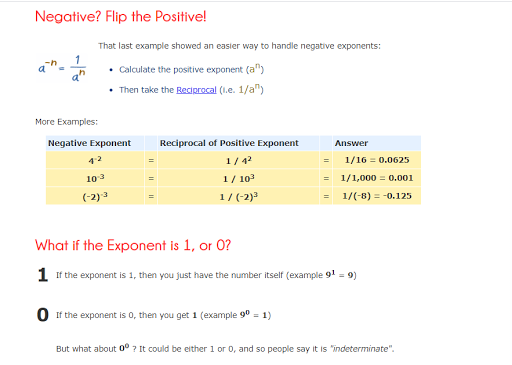 Maths Study Exponents I Negative And Positive Exponents maths-study-exponents-i-negative-and-positive-exponents